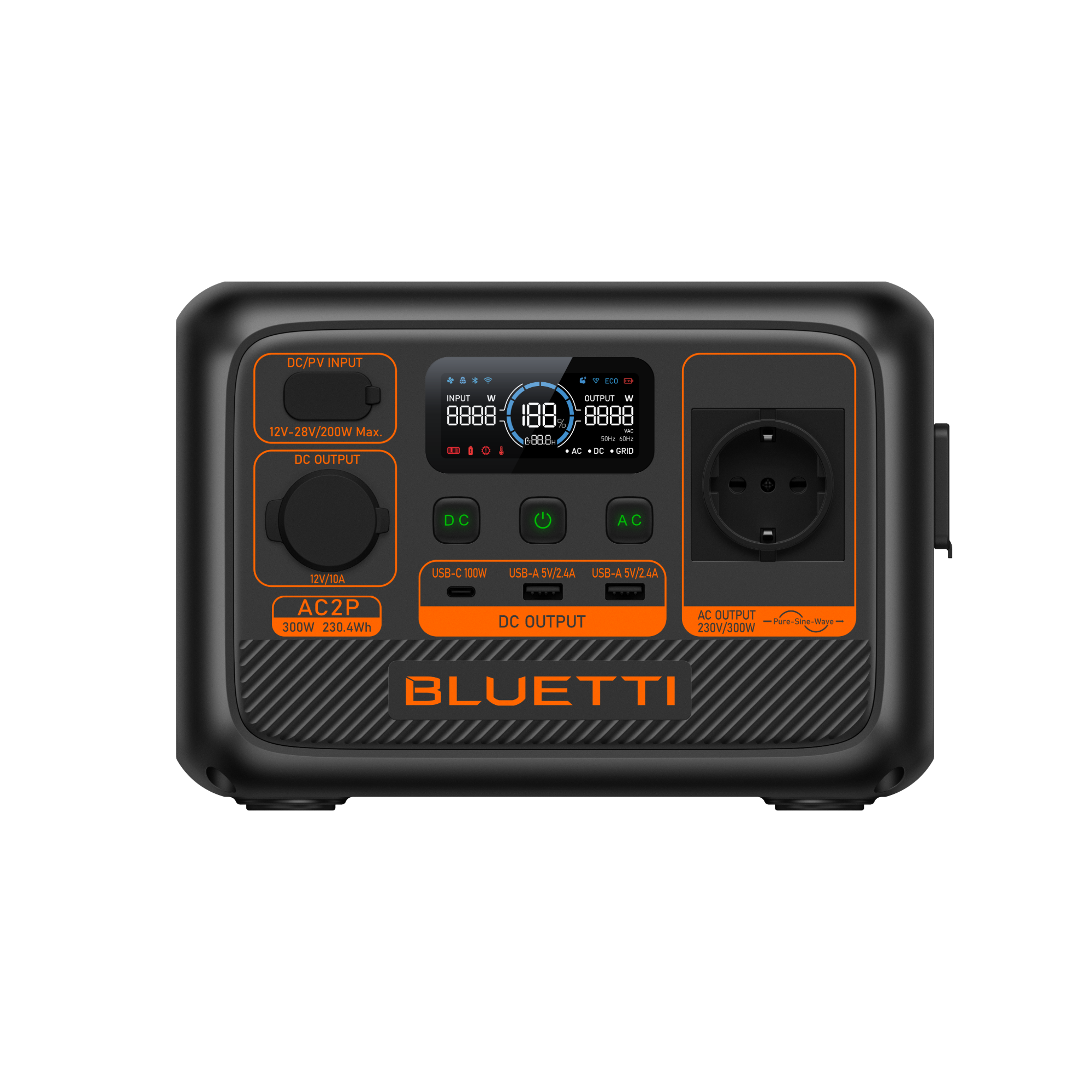 BLUETTI AC2P Portable Powerstation | 300 W 230,4 Wh - BLUETTI DE
